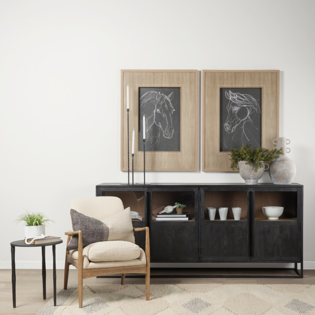 Timothy Black Iron Round Side Table - Industrial - Side Tables And End ...