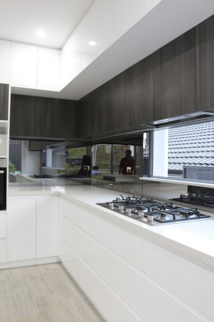 white kitchen handless drawers - Modern - Kitchen - Sydney - by Kitchen ...