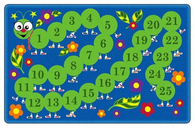 Flagship Carpets VA106-44A 7'6" X 12' Counting Caterpillar Educational ...