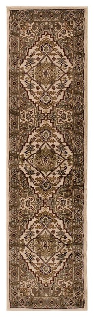 Surya Riley 2'x3'3" Rug, Black, 2' x 7'5" - Mediterranean - Hall And ...