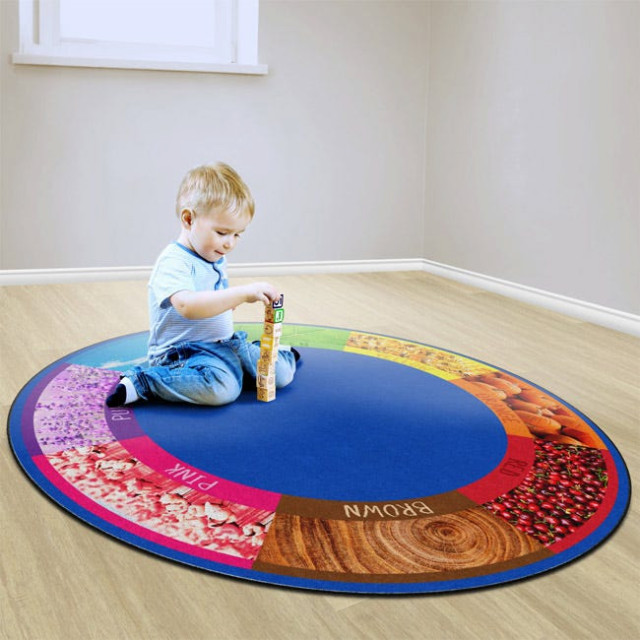 Flagship Carpets FA1016-27FS 6'RND See My Colors Rug, 6'RND ...