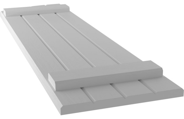 Four Board (2 Batten) Joined Board-n-Batten Shutters w/ Elliptical Top ...