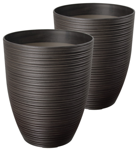 Kenroy 60694UR 2 pc Planter Set, Calluna Collection, Ursus Finish ...