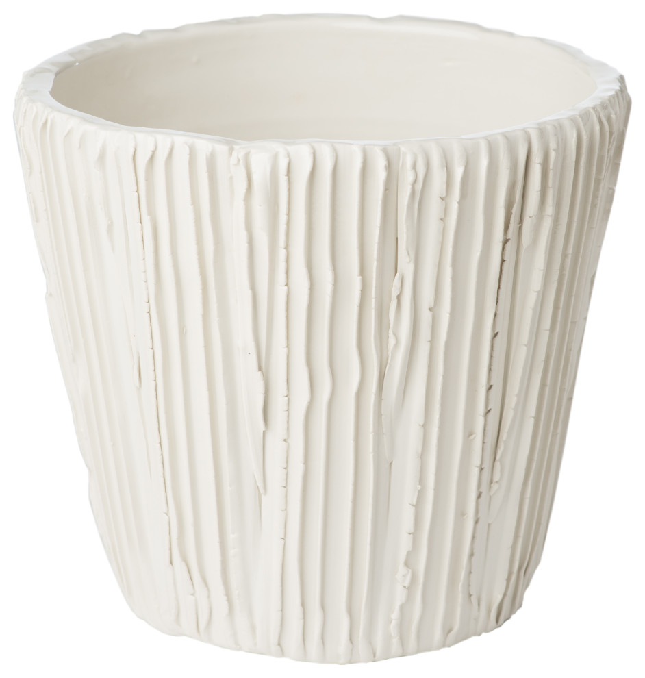 Alpine Cachepot, White - Transitional - Indoor Pots And Planters - by ...