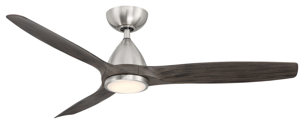 Skylark 3-Blade Ceiling Fan, Brushed Nickel/Ebony - Transitional ...