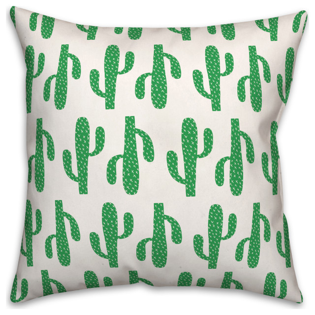 Preppy Cacti Friends 18x18 Throw Pillow, 18x18 - Southwestern ...