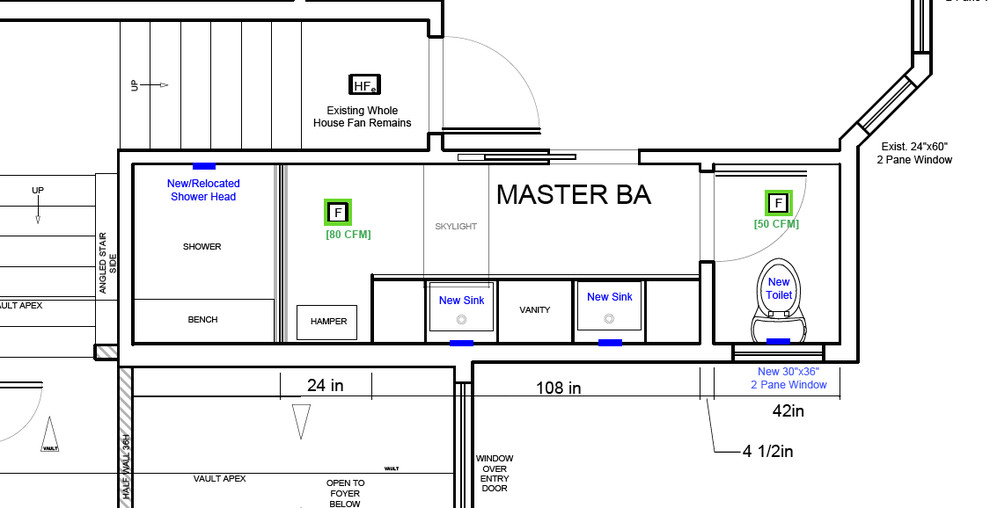 Long Narrow Master Bathroom Layout Design Dilemma | Houzz Forum