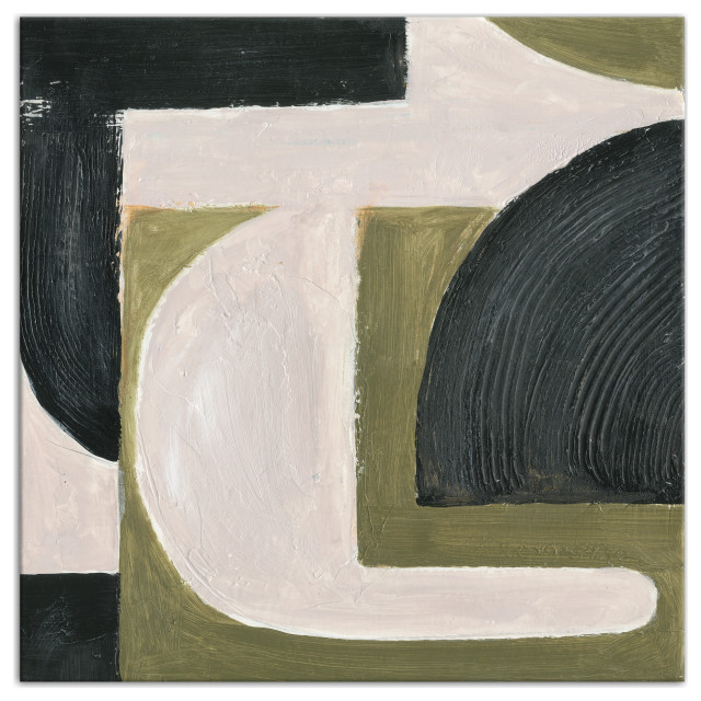 Abstract With Green 30 x 30 Canvas Wall Art, 30 x 30 - Contemporary ...