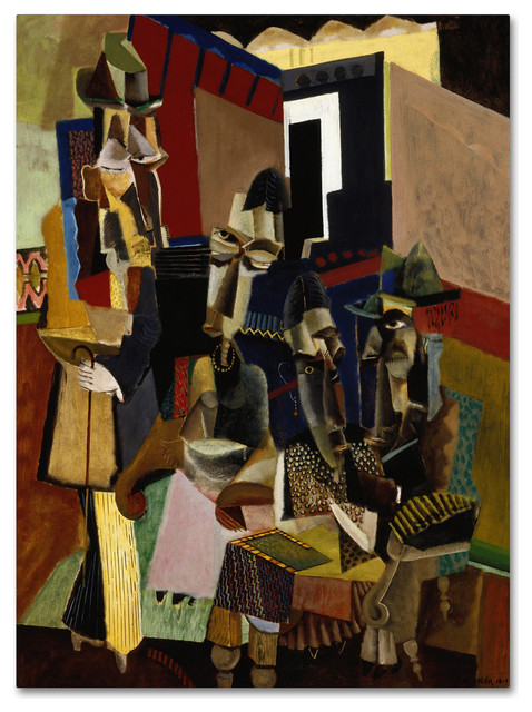 Max Weber 'The Visit' Canvas Art, 19"x14" - Contemporary - Prints And ...