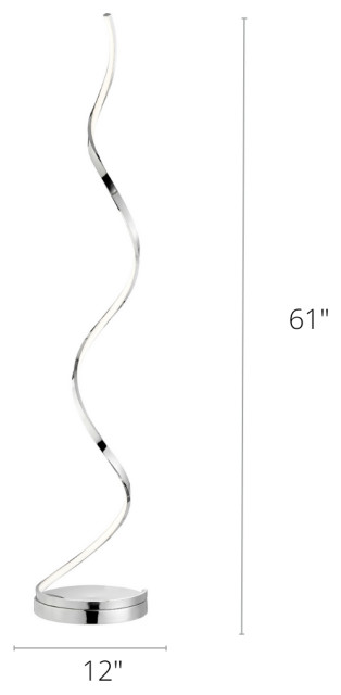 Modern Spiral Dimmable Integrated Led Floor Lamp - Modern - Floor Lamps ...