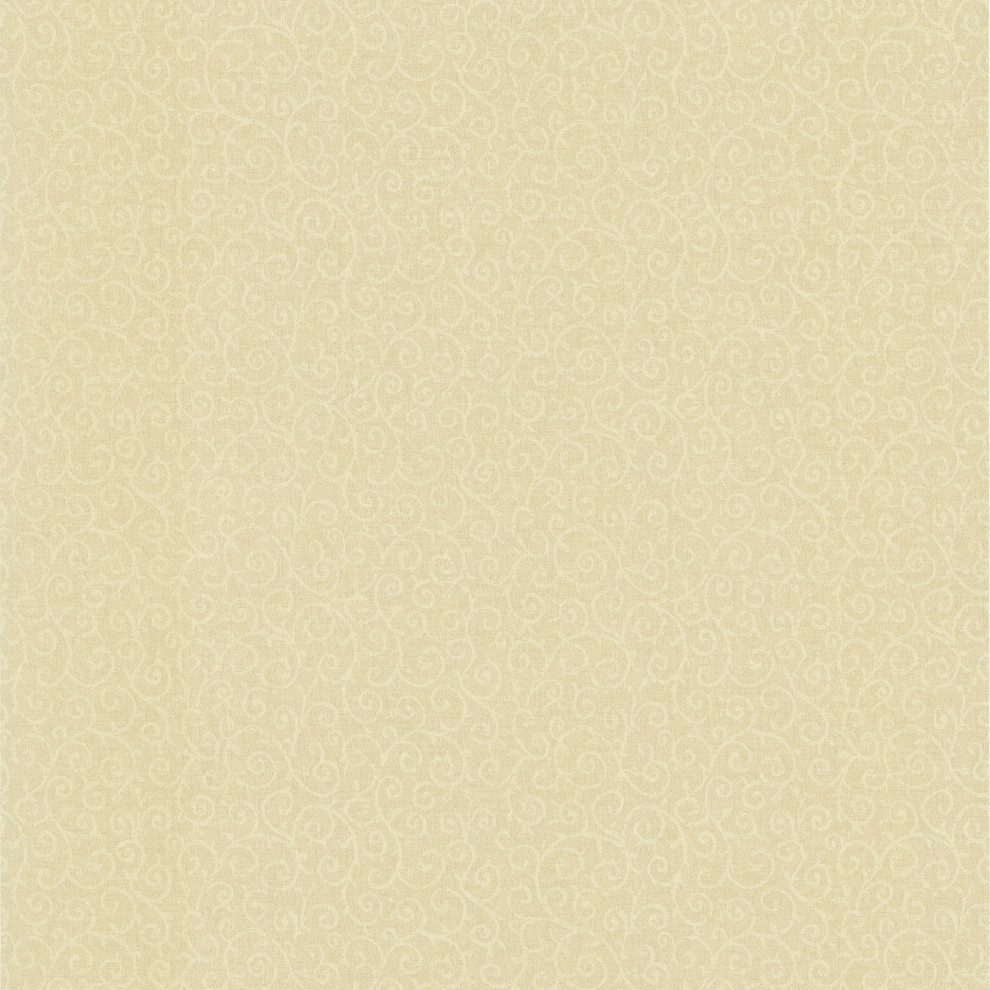 Tribe Scroll Beige Scroll Texture Wallpaper, Sample - Contemporary ...