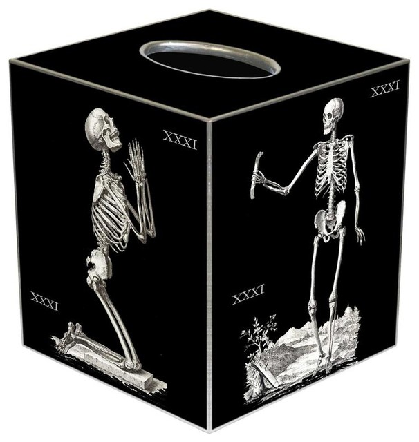 TB1592- Skeleton Tissue Box Cover - Traditional - Tissue Box Holders ...