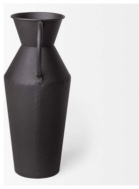 Rustic Narrow Black Metal Decorative Jug - Industrial - Vases - by ...