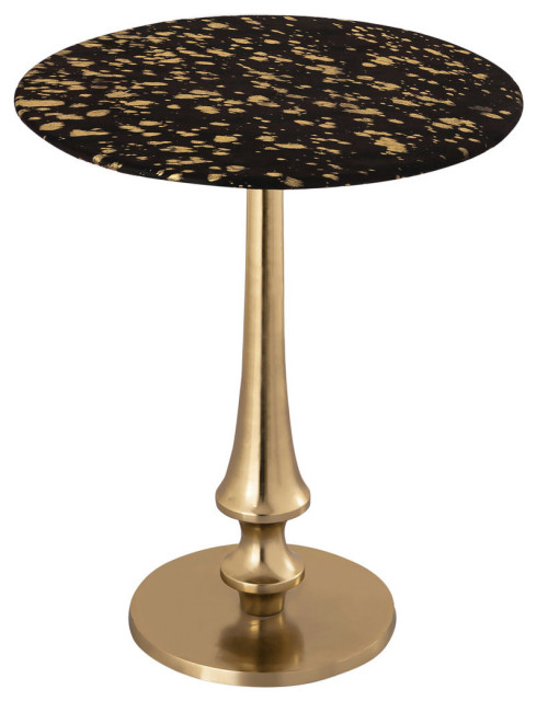 TOV Furniture Gold Goathide Side Table - Contemporary - Side Tables And ...