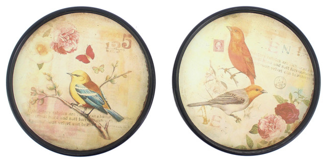 Plate Design Round Wall Decor with Floral and Scripted Pattern ...