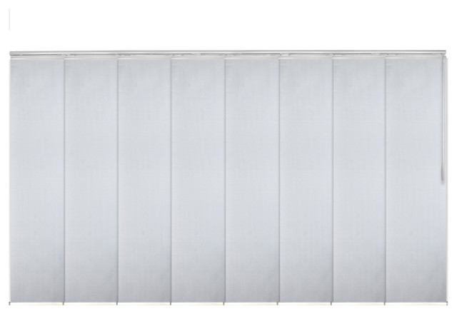 Dappled Iron 8-Panel Track Extendable Vertical Blinds 130-175"W, 91.4 ...