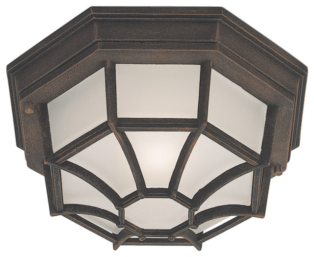 Signature 1 Light Outdoor Ceiling Light, Painted Rust - Transitional ...