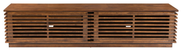 Miller Narrow Entertainment Stand Walnut - Transitional - Entertainment ...