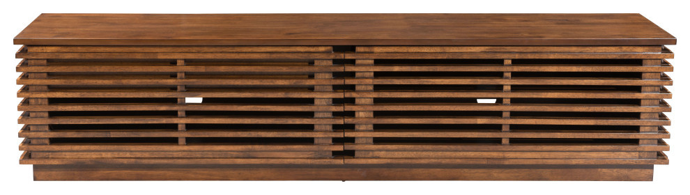 Miller Narrow Entertainment Stand Walnut - Transitional - Entertainment ...