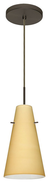 Cierro 1-Light Cord Pendant With Flat Canop Bronze Ruby Matte Glass ...