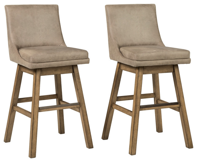 Tallenger Beige Bar Height Bar Stool - Farmhouse - Bar Stools And ...