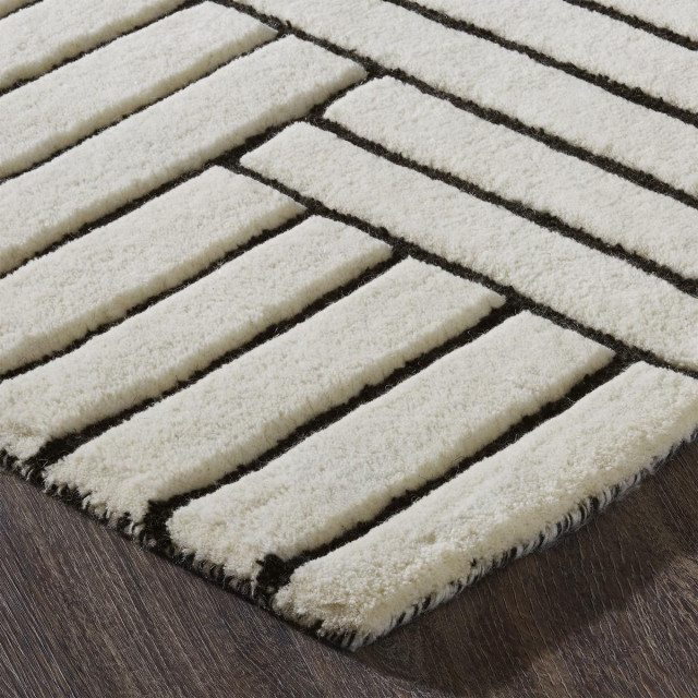 Arctica Area Rug, Off-White and Black - Contemporary - Area Rugs - by ...