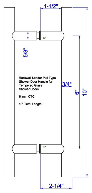 Back To Back Ladder Pull For Heavy Glass Frameless Shower Doors ...