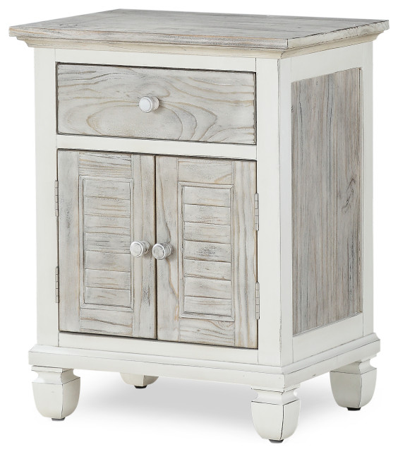 Islamorada 1-Drawer/2-Door Nightstand - Farmhouse - Nightstands And ...