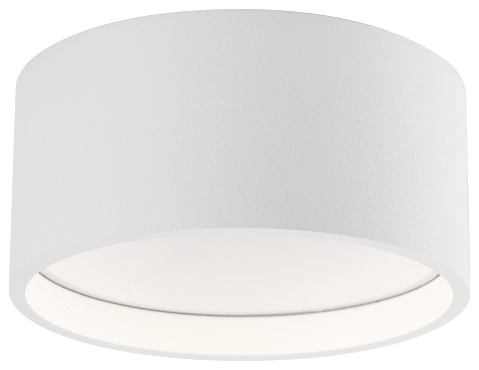 Lucci Flush Mount Light, White, 4.75"Dx2"H, 4.75"Dx2"H - Transitional ...