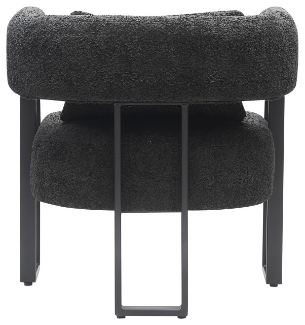 Contemporary Boucle Fabric Accent Chair - Transitional - Armchairs And ...