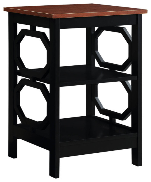 Omega End Table With Shelves - Transitional - Side Tables And End ...