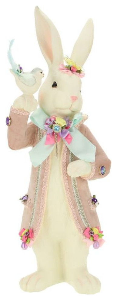 Mark Roberts 2023 Jeweled Rabbit And Bird 21'' - Contemporary - Holiday ...
