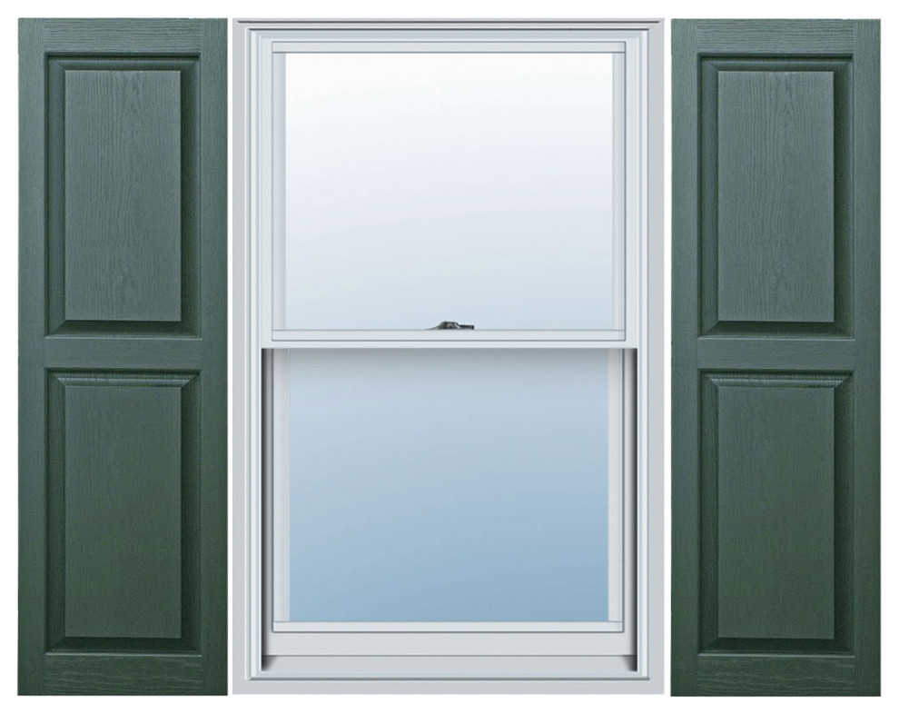 Builders Choice Vinyl Raised Panel Shutters w/ Shutter Spikes & Screws ...