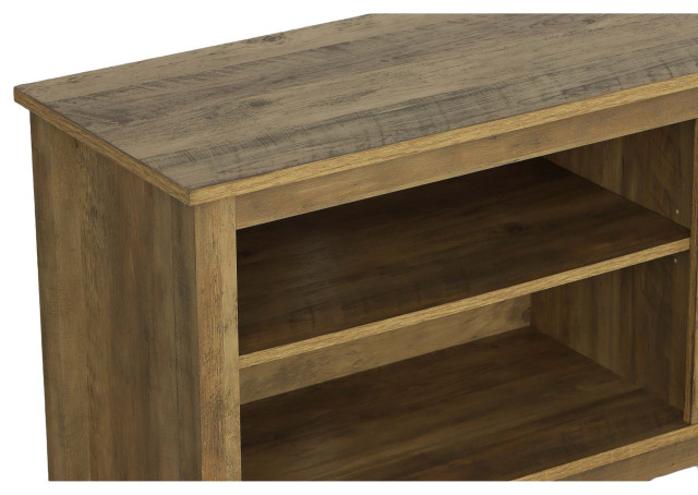 Taft 58" TV Entertainment Console, Rustic Oak Brown - Transitional ...
