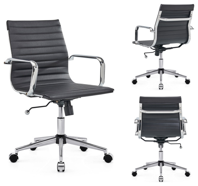 Home Office Computer Chair Ergonomic Mid Back Desk Chair - Contemporary ...