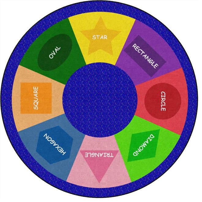 Flagship Carpets FA1851-27FS Shape Sorter - Contemporary - Kids Rugs ...