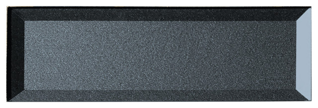 Forever 3"x12" Reverse Bevel Glass Subway Tile,Glossy Royal Gray ...