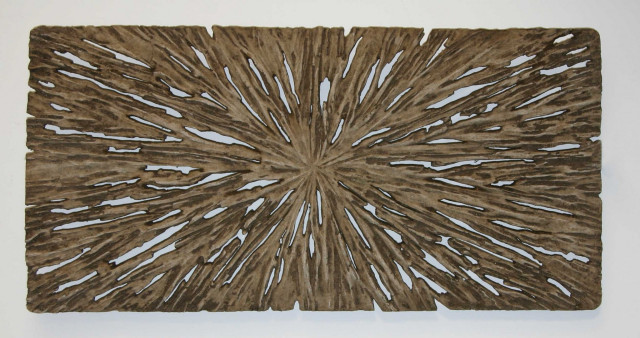 1" x 12" x 24" Brown Long Square Rotten Wood Wall Decor - Contemporary ...
