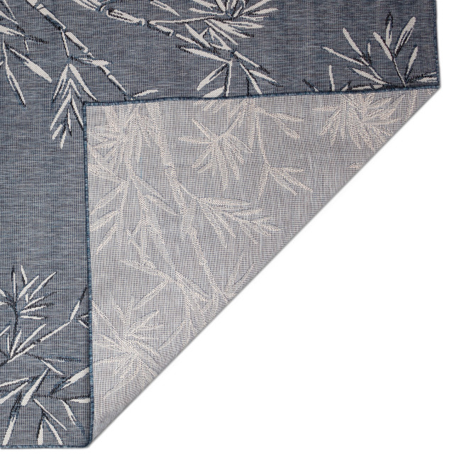 Carmel Bamboo Border Indoor/Outdoor Rug - Asian - Outdoor Rugs - by ...