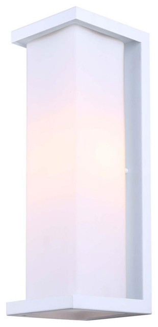 Ridley 1 Light Outdoor Wall Light, White - Transitional - Outdoor Wall ...