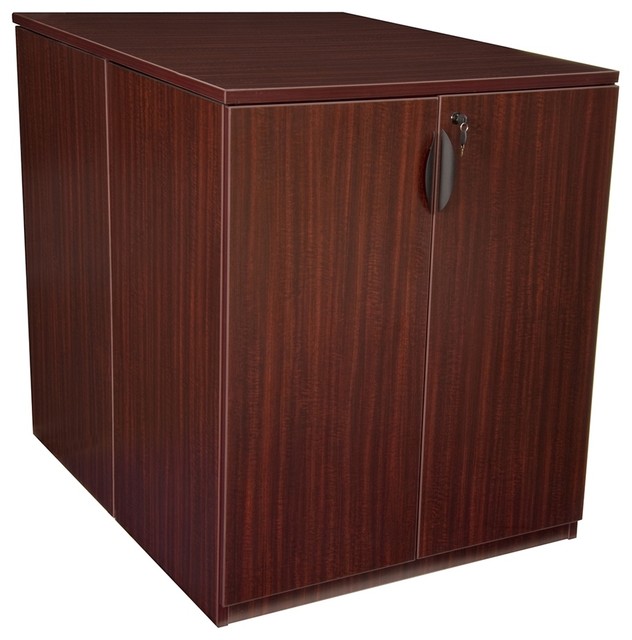 Legacy Stand Up Back To Back Storage Cabinet/Desk, Mahogany ...