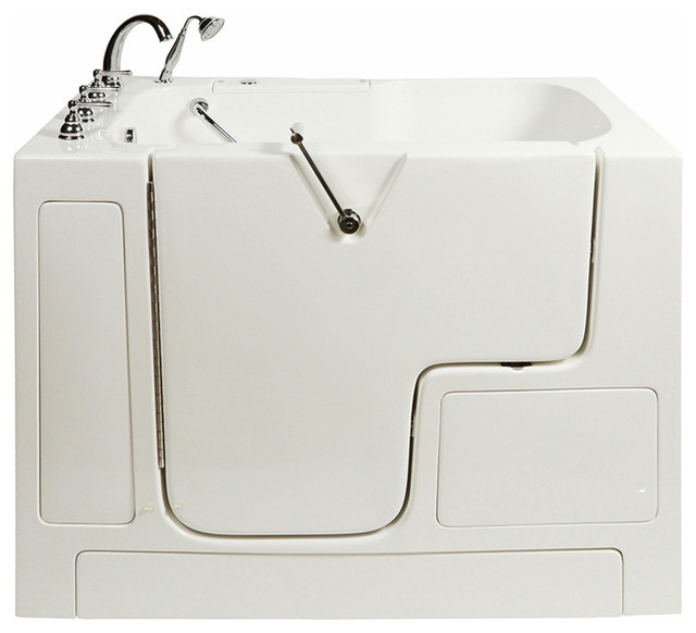 Wheelchair Access Whirlpool Bathtub in White with Left Drain/Door ...