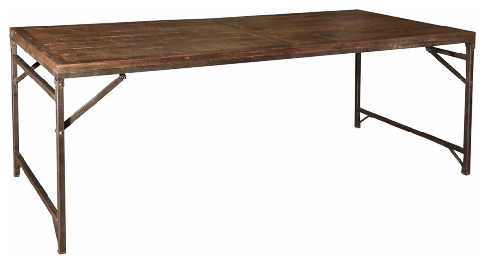 Salvaged Wood Folding Counter Table - Industrial - Folding Tables - by ...
