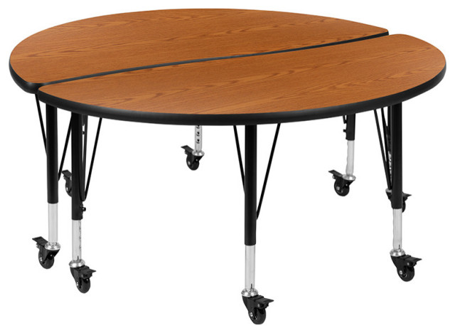 2PC 48" Circle Grey Table Set - Modern - Kitchen And Dining Furniture ...