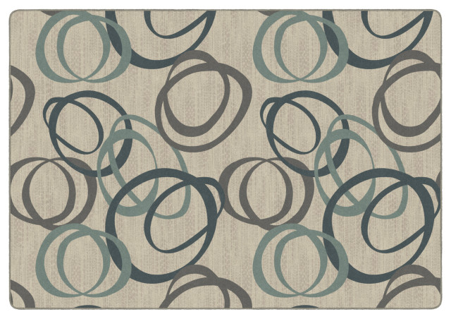 Flagship Carpets FM200-50A 8'4"x12' Duo Natural/Blue Rug, 8'4"x12 ...