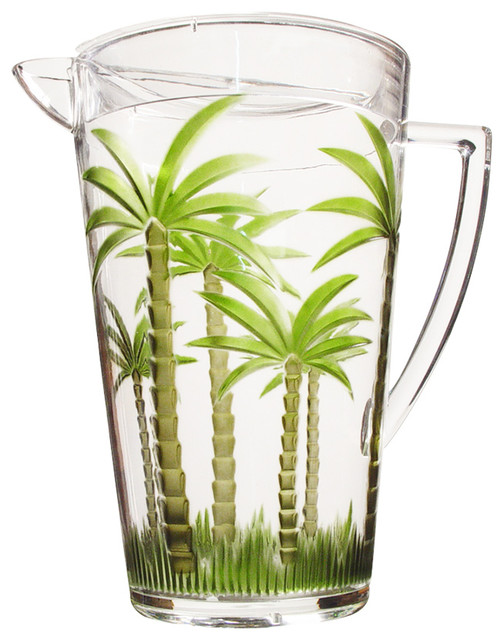 Palm Tree Pitcher - Tropical - Pitchers - by Diligence4us | Houzz