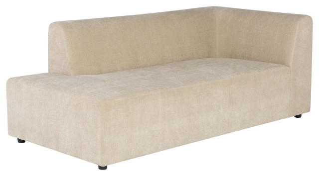 Parla Almond Fabric Modular Sofa Chaise Left - Transitional - Sofas ...
