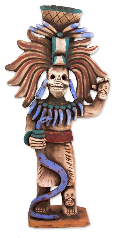Aztec Sacrifice Ceramic Sculpture - Eclectic - Decorative Objects And ...