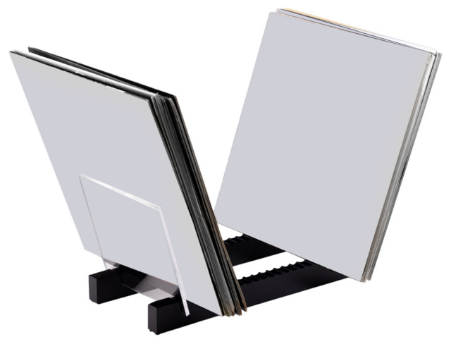 Acrylic and Wood Vinyl Record Display Case, Up to 50 Records, 12" or 7 ...