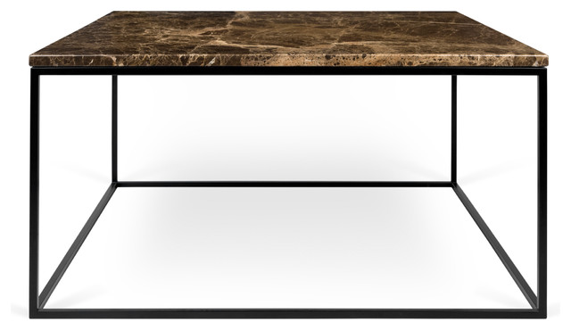 Tema Gleam 30"x30" Marble Coffee Table - Industrial - Coffee Tables ...